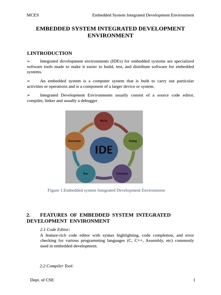 Embedded System Integrated Development Environment | PDF | Integrated Development Environment ...