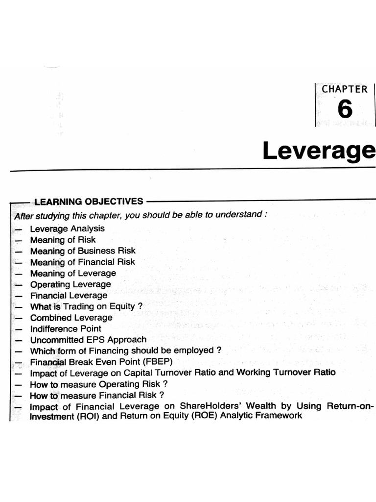 Leverage Analysis | PDF