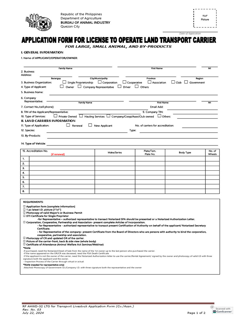 NEW BAI Transport-Livestock-Application-Form-Co - Assn.-Rev.-03 July 9 ...