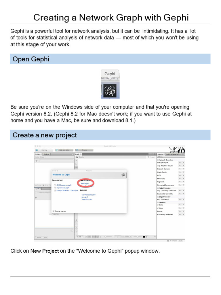 Creating A Network Graph With Gephi. | PDF | Vertex (Graph Theory ...
