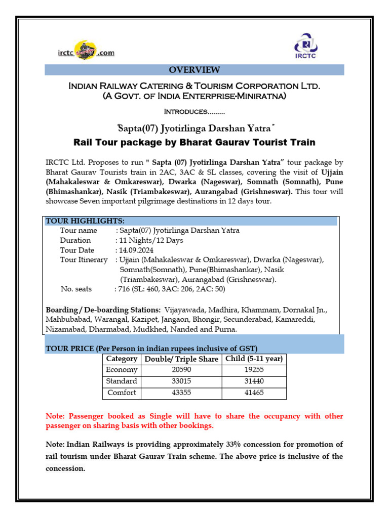 IRCTC | PDF