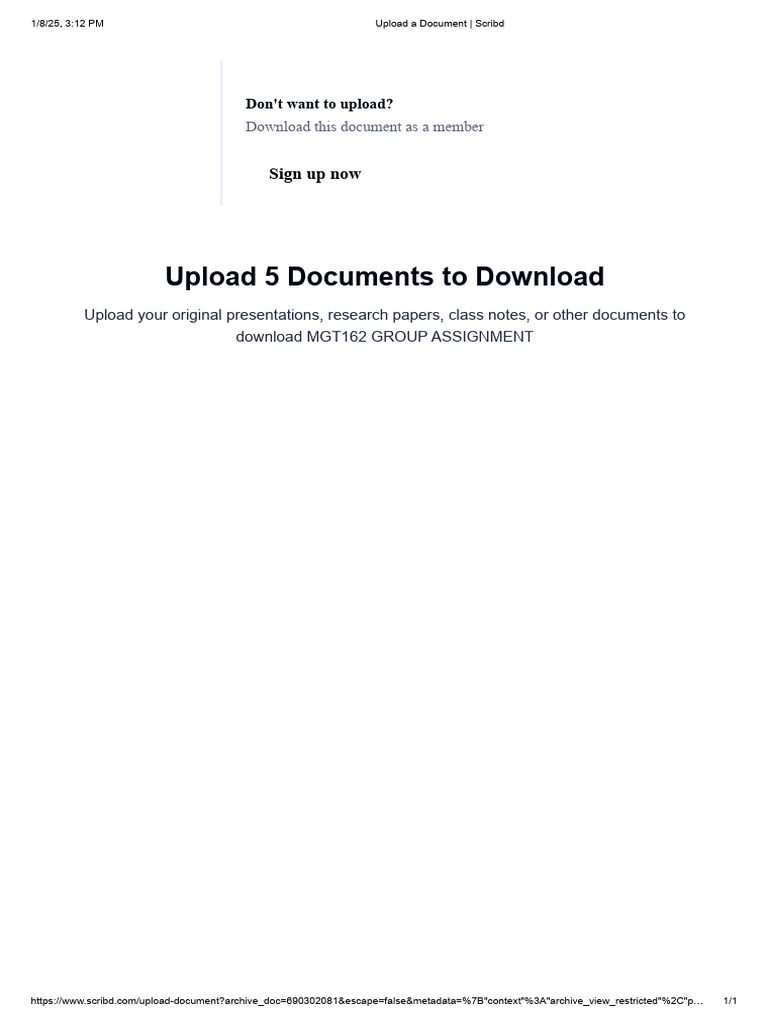 Upload A Document - Scribd | PDF