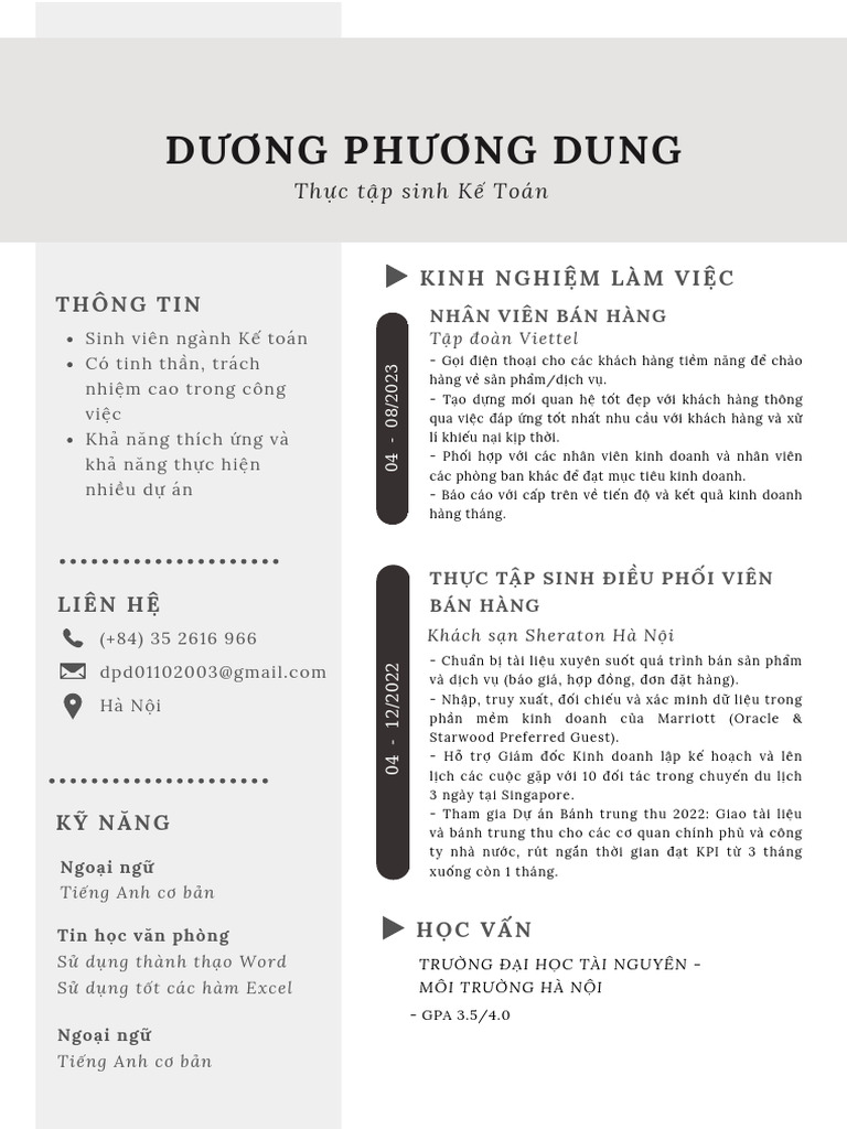 White Simple Student CV Resume | PDF