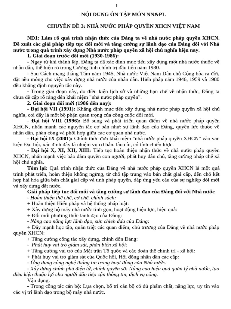 ND ôn tập môn NNPL - Đ | PDF