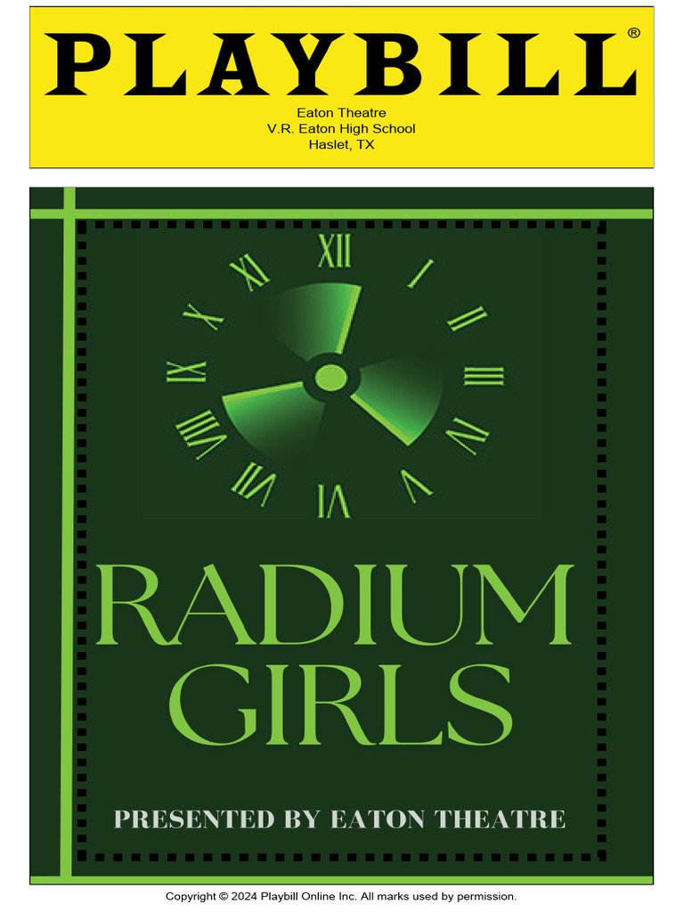 Radium Girls Playbill | PDF