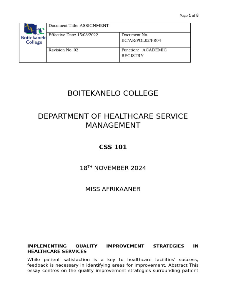 i need this 1 | PDF | Patient | Performance Indicator