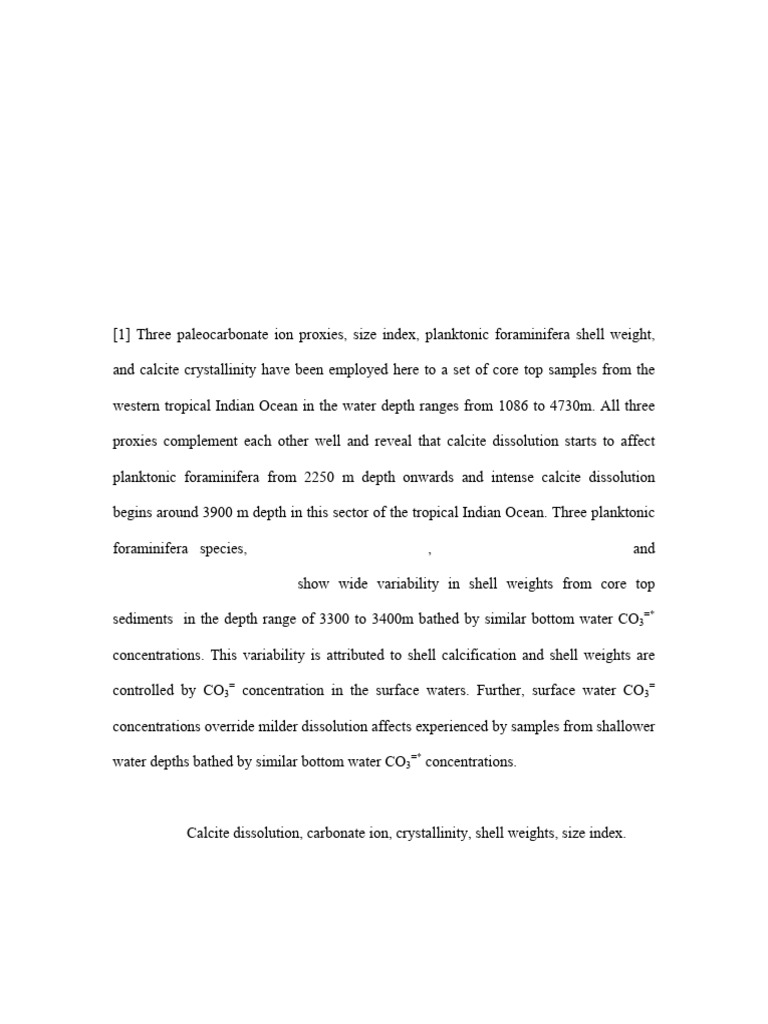 Sushanth Carb. Dissoln | PDF | Calcite | Oceans
