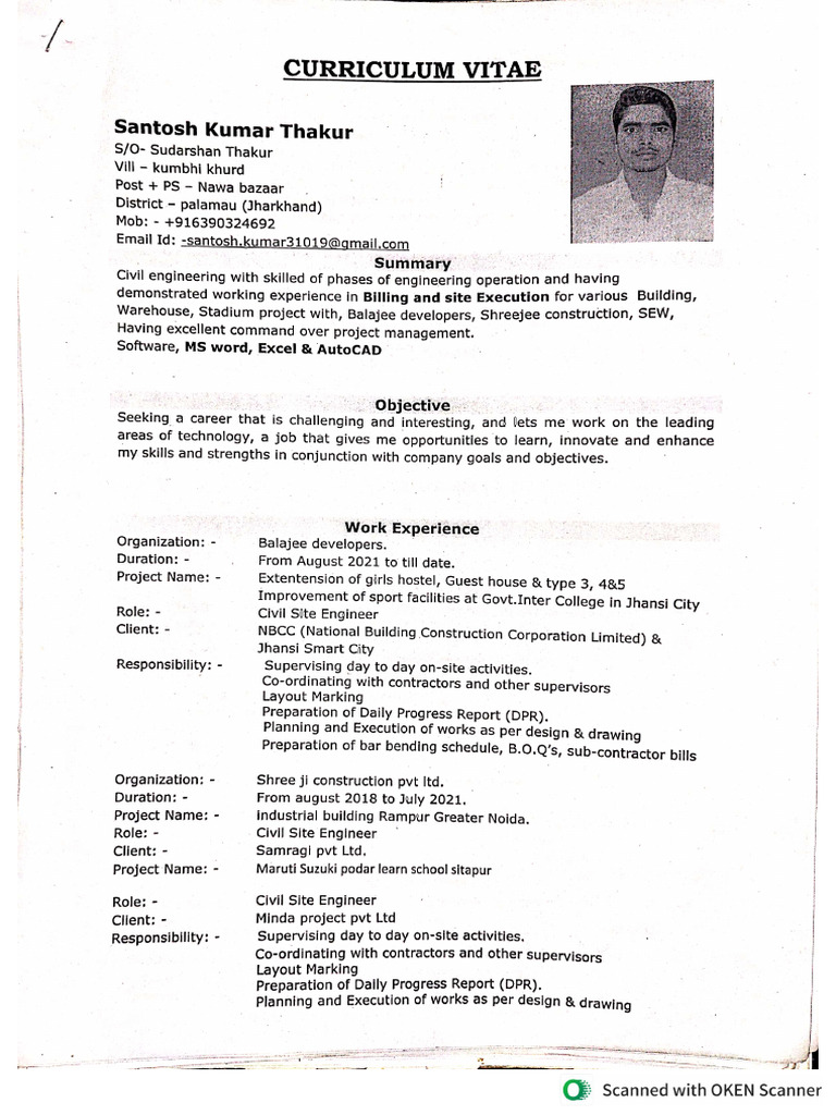 Santosh CV | PDF