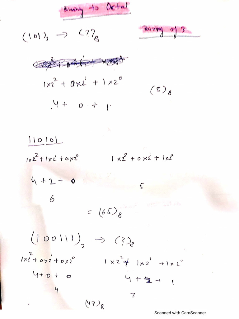 Number System Conversion Pdf