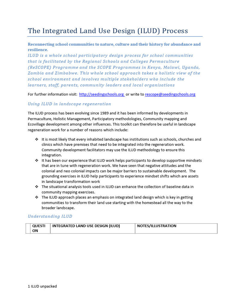 ILUD_as_a_tool_for_landscape_regeneration_2 | PDF | Permaculture | Agriculture