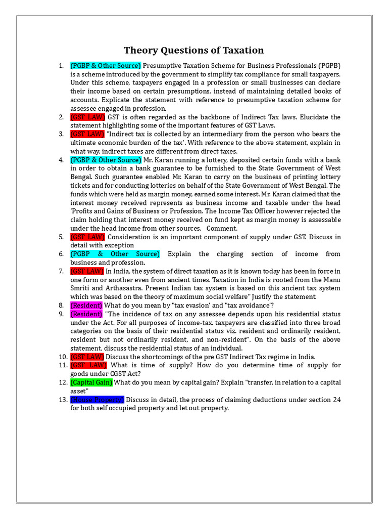 PGBP: Simplifying Tax for Small Businesses | PDF | Taxes | Value Added Tax