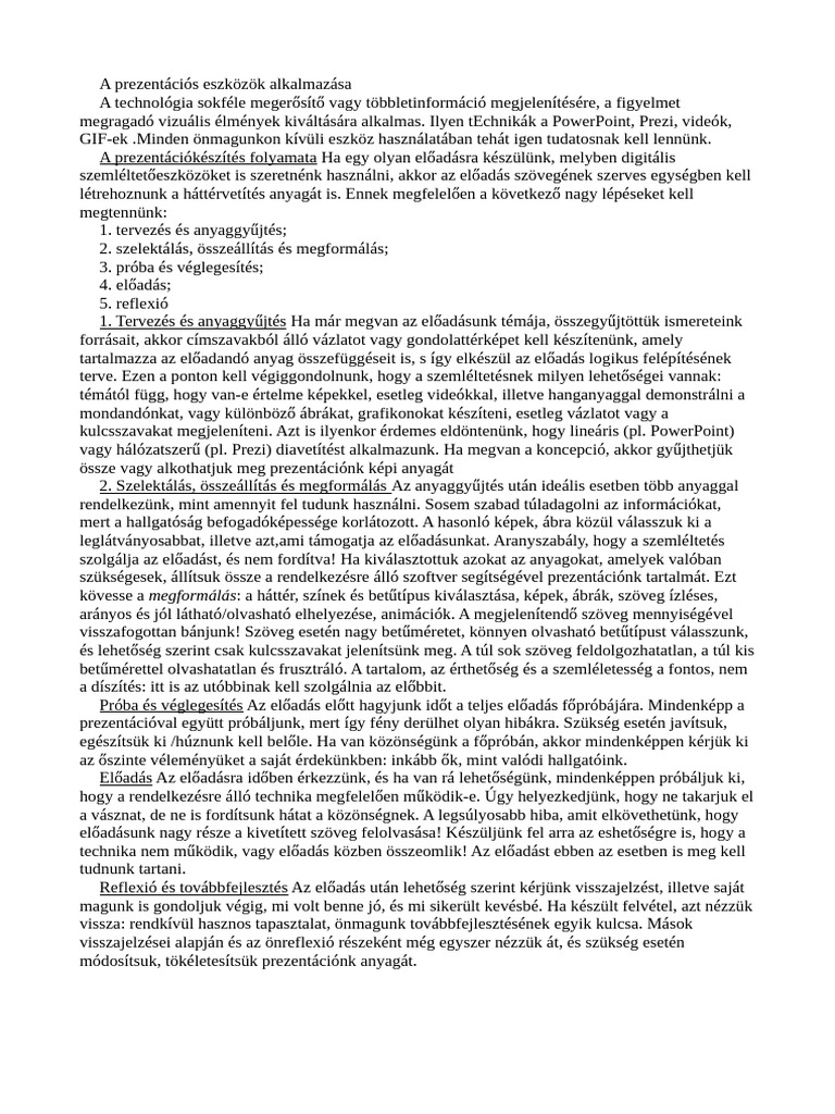 Prezentáció Készítés Nyelvtan | PDF
