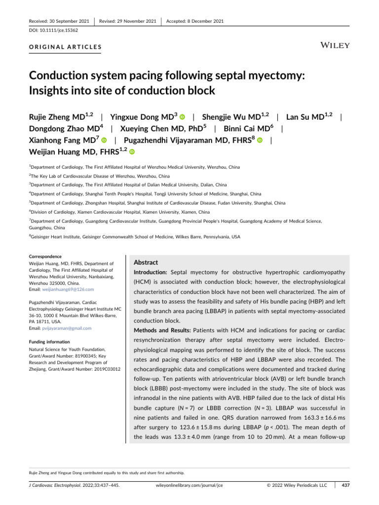Septal Myectomy Site of Block | PDF | Artificial Cardiac Pacemaker ...