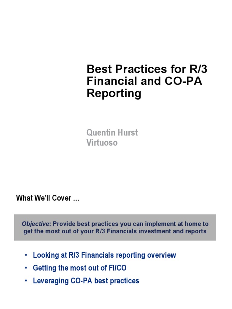 SAP R3 Reporting Practices | PDF