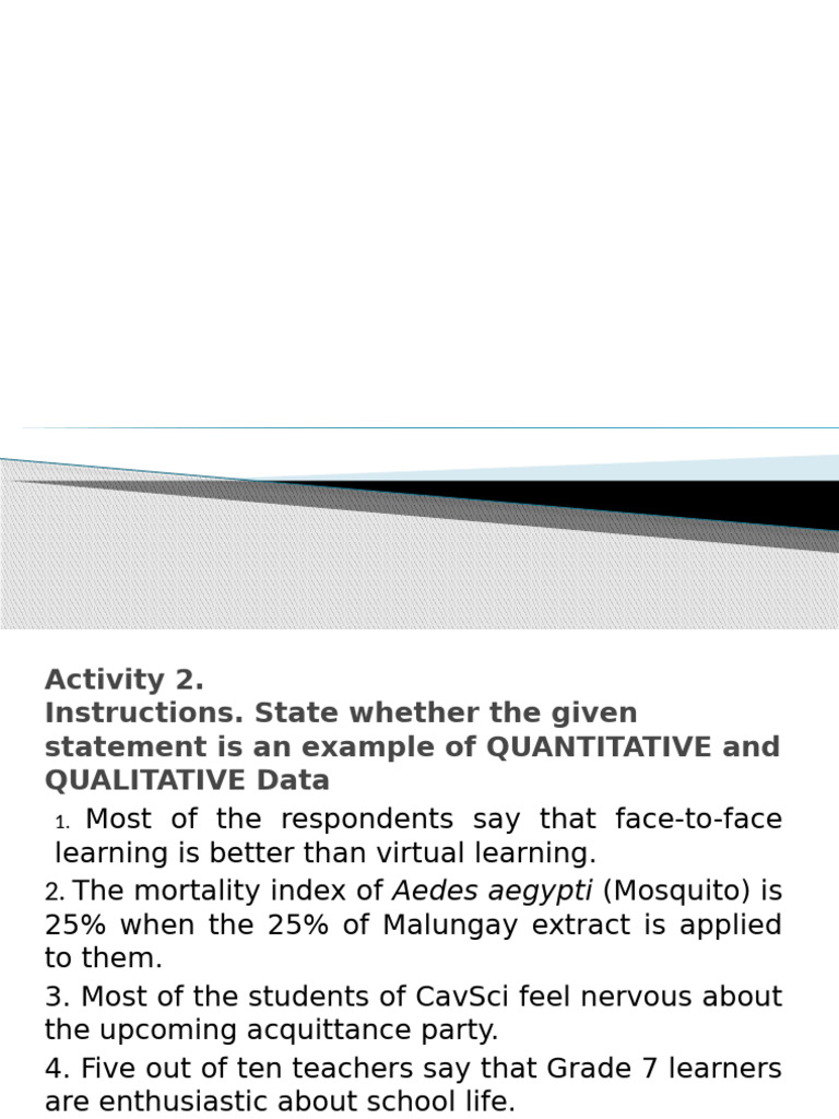 Data Types Quiz: Qualitative vs Quantitative | PDF