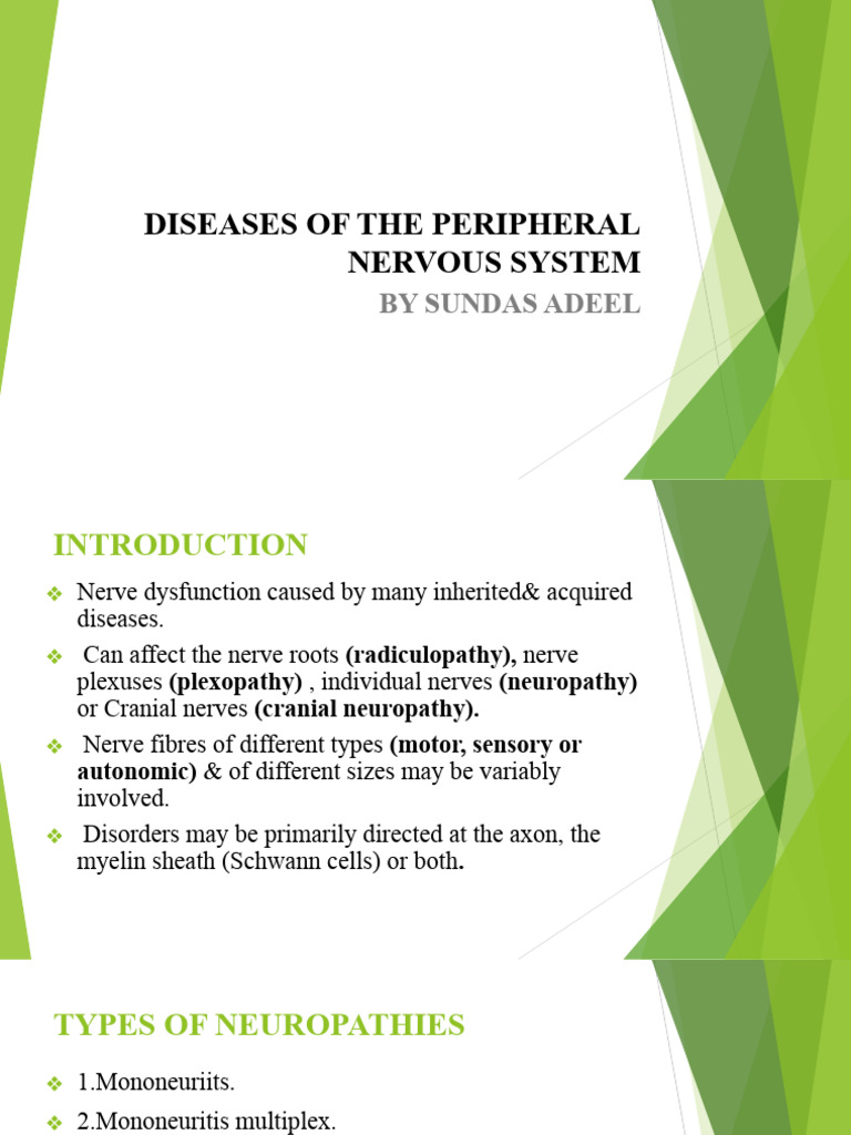 Diseases of the Peripheral.pptx | PDF | Peripheral Neuropathy | Carpal ...