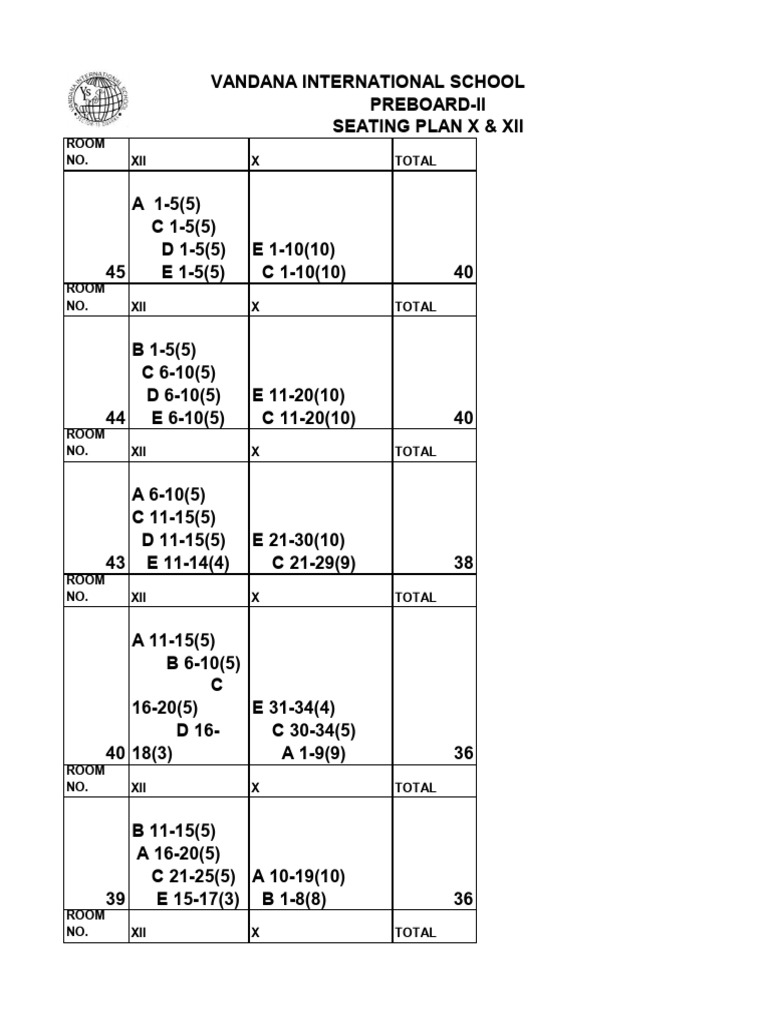 Seating Plan 24-25-3 | PDF