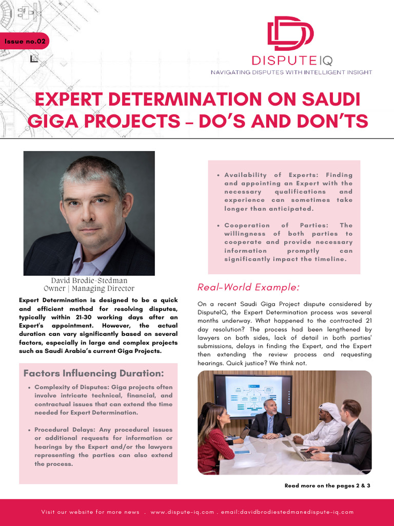 Expert Determination in Saudi Giga Projects | PDF | Arbitration | Justice