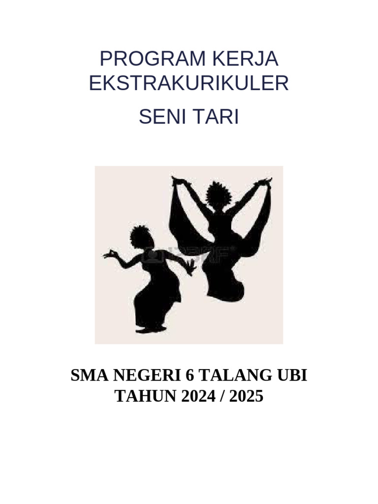 Program Kerja Ekskul Seni Tari Juli 2024 | PDF