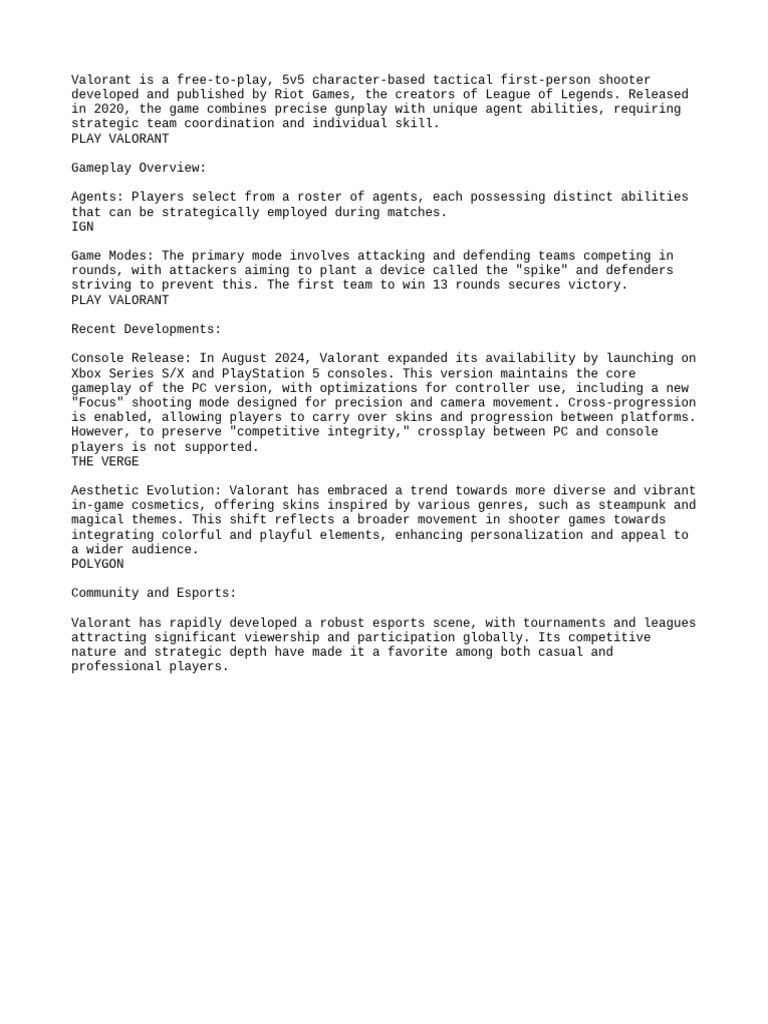 Valorant | PDF