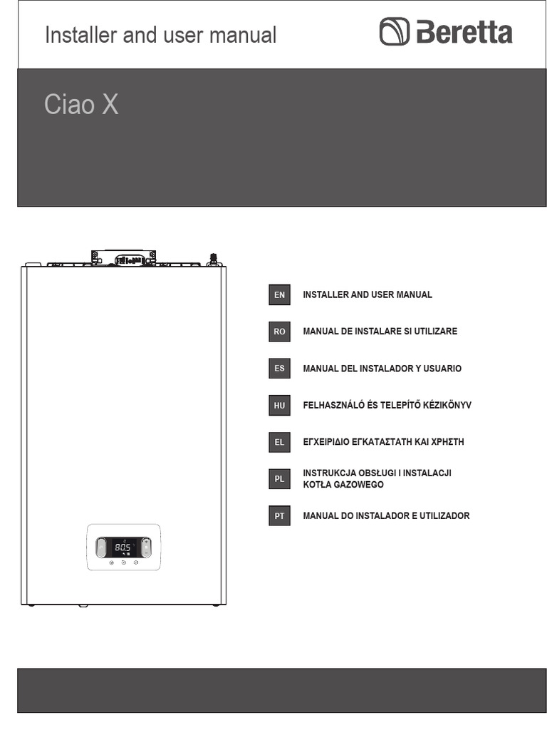 Instructiuni Instalare Utilizare Beretta Ciao X Centrala Termica | PDF ...