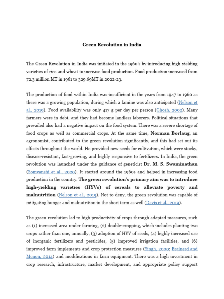 Green Revolution | PDF | Green Revolution | Agriculture