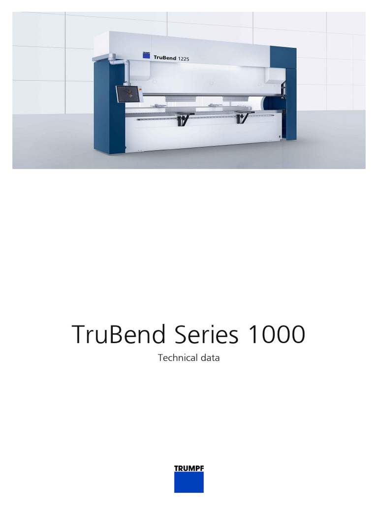 TRUMPF Technical Data Sheet TruBend Series 1000 | PDF | Length