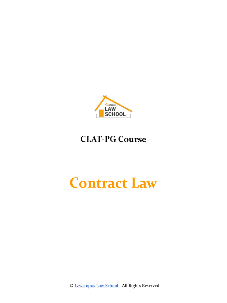 Contract Module Clat 1 Lawcto | PDF | Guarantee | Indemnity