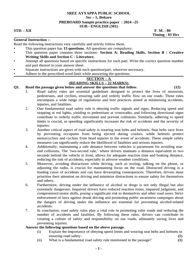 English NPS | PDF | Traffic Collision | Road Traffic Safety