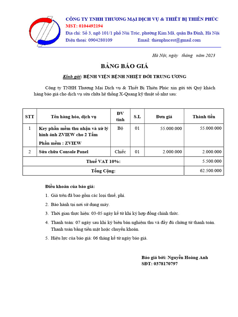 Báo Giá Key Phần Mềm ZVIEW | PDF