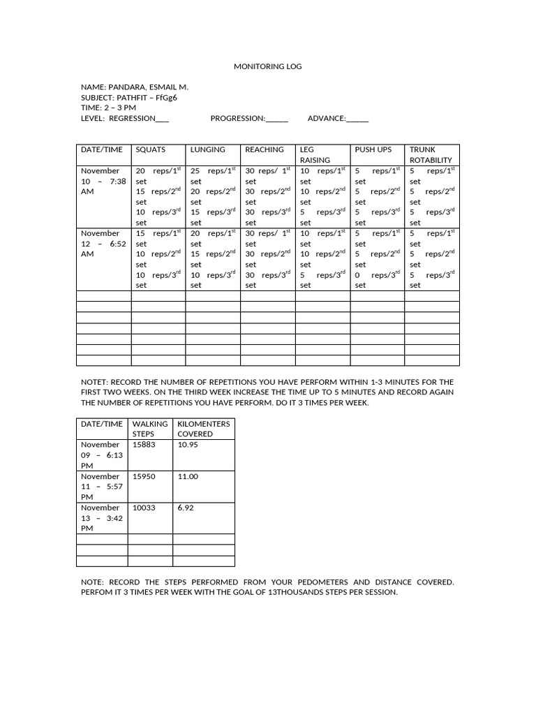 PANDARA, ESMAIL MONITORING | PDF | Sports Science | Physical Exercise PANDARA, ESMAIL MONITORING | PDF | Sports Science | Physical Exercise