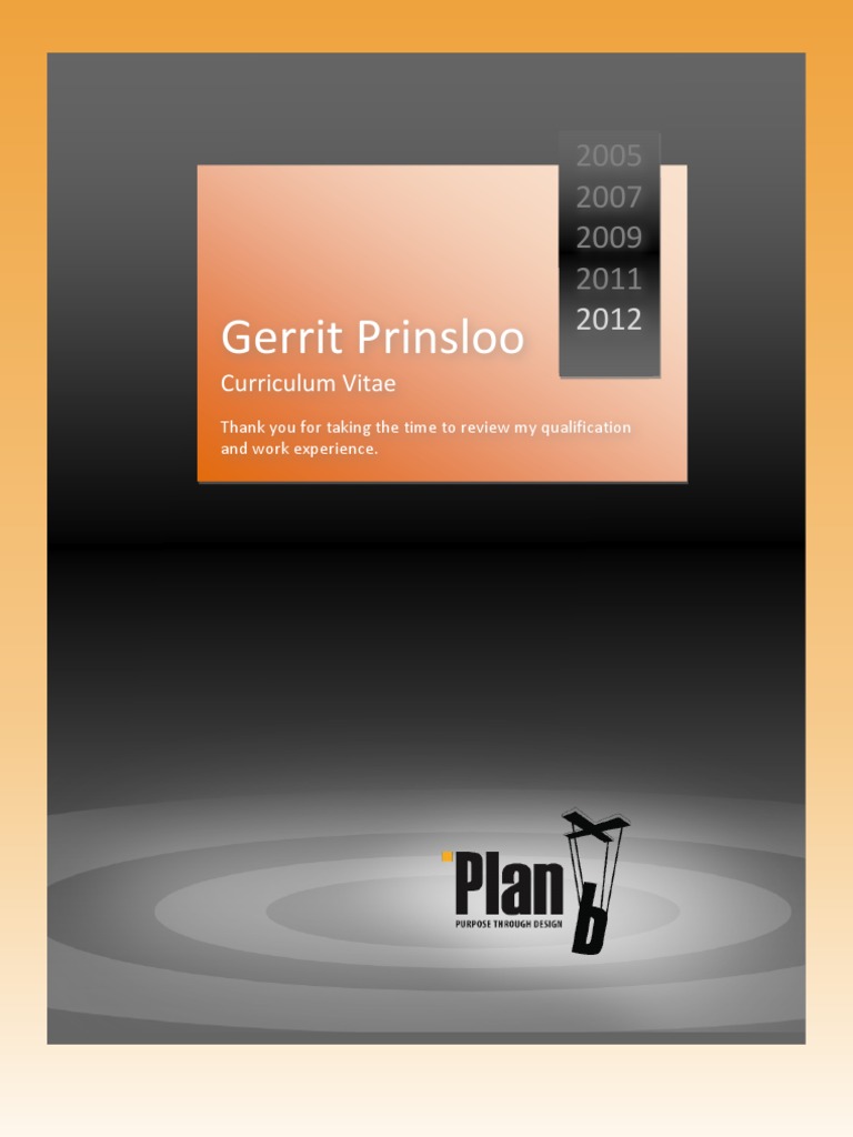 Gerrit Prinsloo CV 2005-2012 | PDF | Graphic Design | Websites