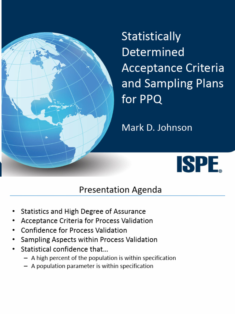 PPQ Acceptance Criteria and Sampling Plans | PDF | Confidence Interval | Errors And Residuals