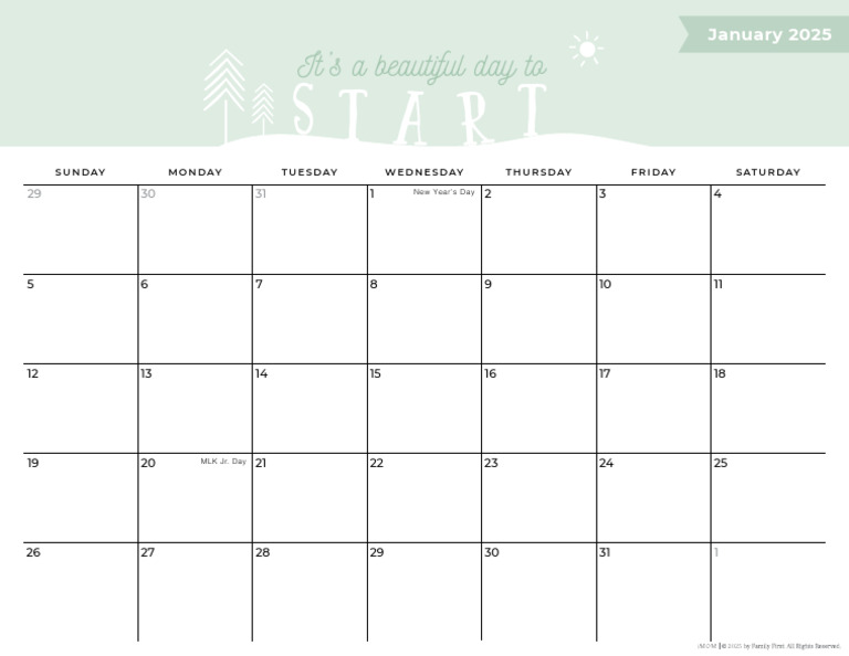 Positive Thoughts Calendar 2025 01 | PDF