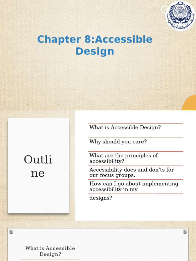 Principles of Accessible Design Guide | PDF | Accessibility | Visual ...