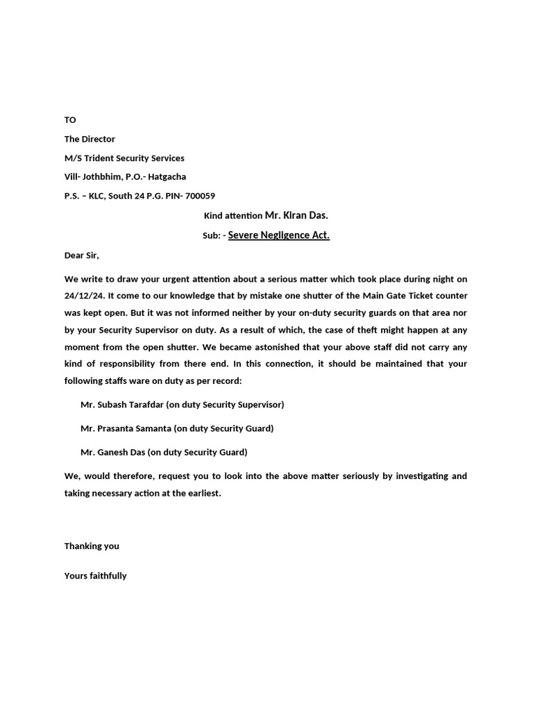 Official Letter | PDF