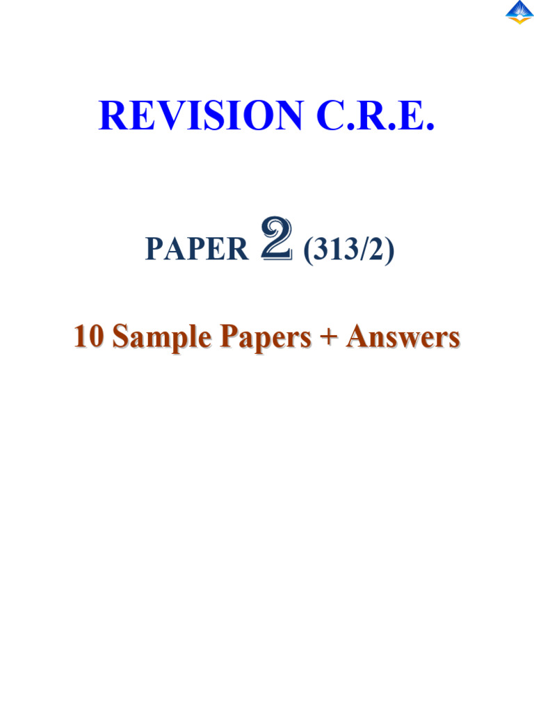 Cre Paper 2 Revision Booklet | PDF | Philosophy