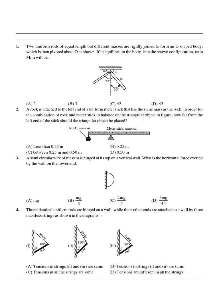 Rotation 2 | PDF | Tension (Physics) | Force