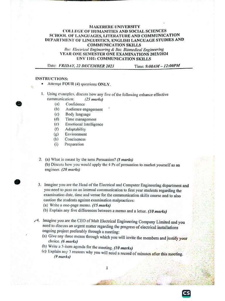 Comm - Skills 2023 | PDF