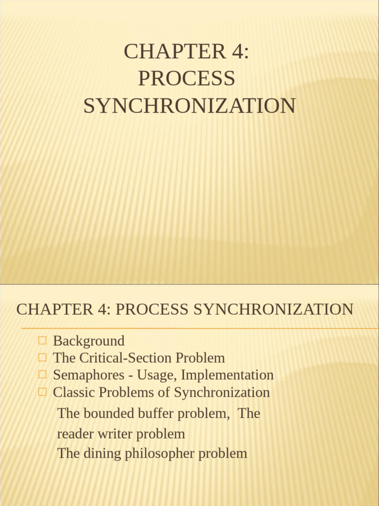 Chap 4 Process Synchronization Pdf Computer Architecture 1726