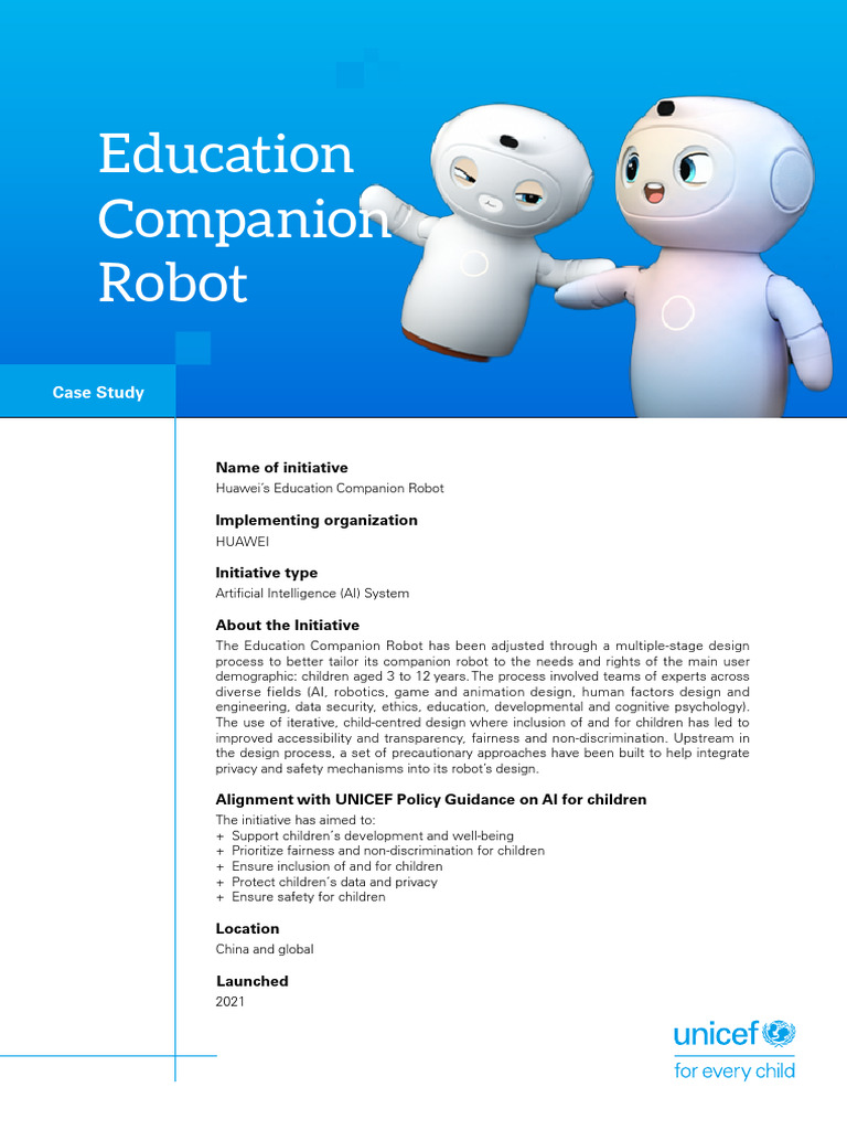Education Companion Robot Case Study | PDF | Artificial Intelligence | Intelligence (AI) & Semantics