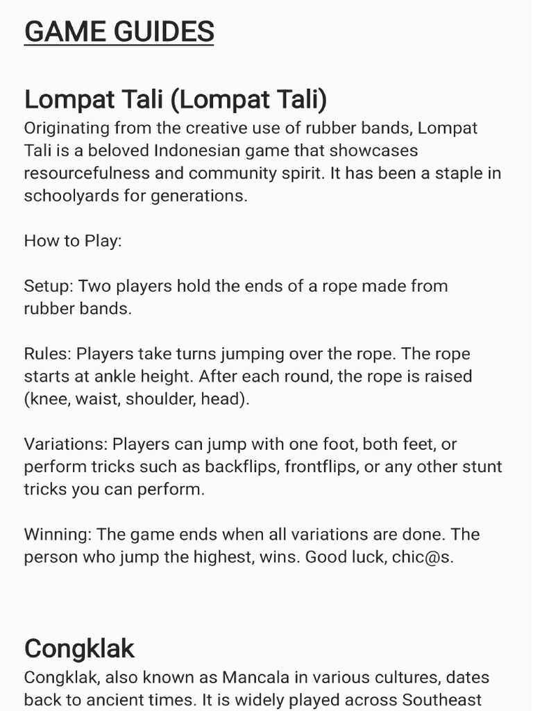 Transcript For Game Guides | PDF