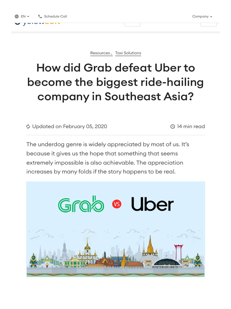 How Did Grab Defeat Uber To Become The Biggest Ride-Hailing Company in ...