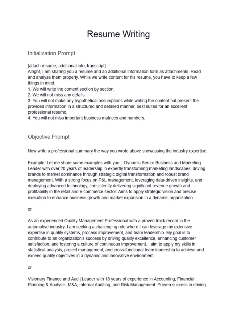 Professional Resume Guidance | PDF | Regulatory Compliance | Leadership