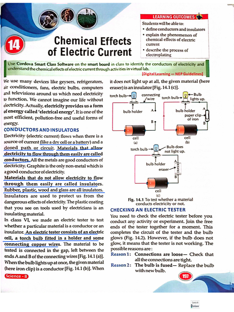 Ch-14 Chemical Effects of Electric Current | PDF