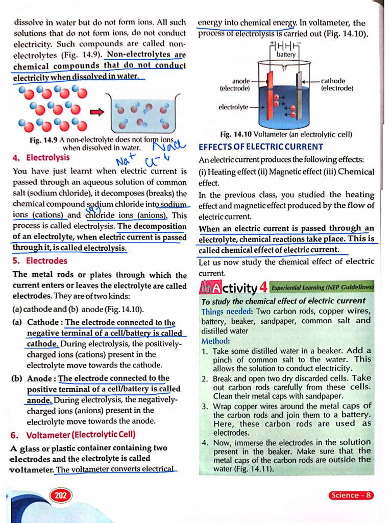 ch-14 Chemical Effects of Electric Current - 1 | PDF