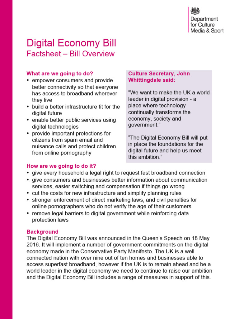 1._Bill_Overview | PDF | Copyright Infringement | Infrastructure