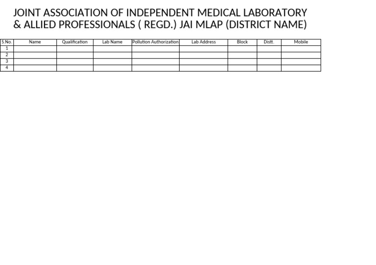 Medical Lab Directory & Contacts | PDF
