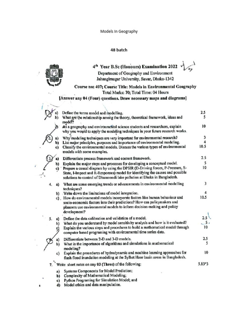 Models In Geography | PDF