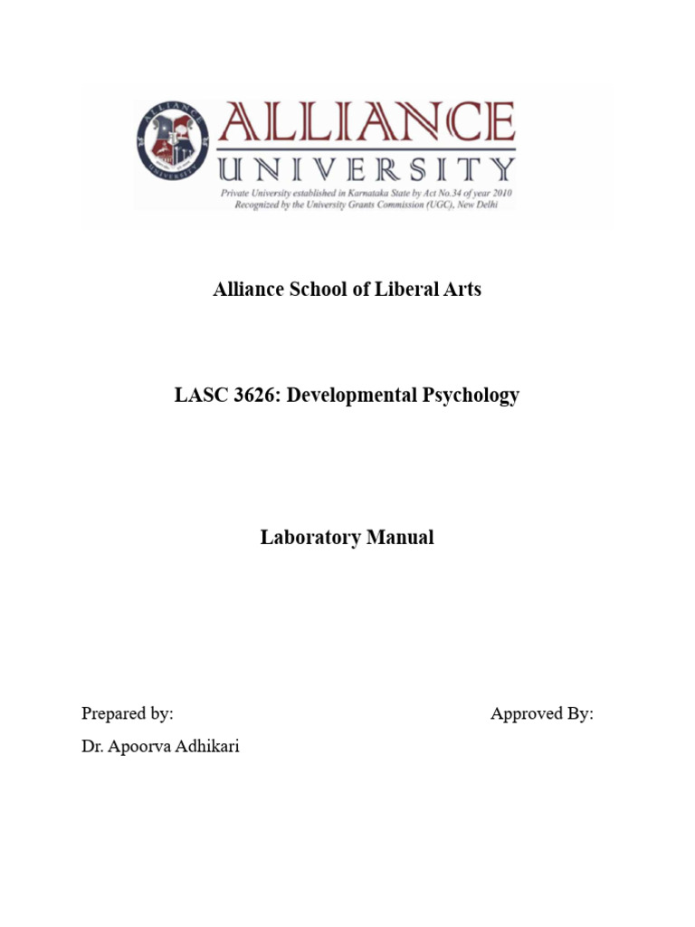 Developmental Psychology Lab Manual | PDF | Psychology | Developmental ...
